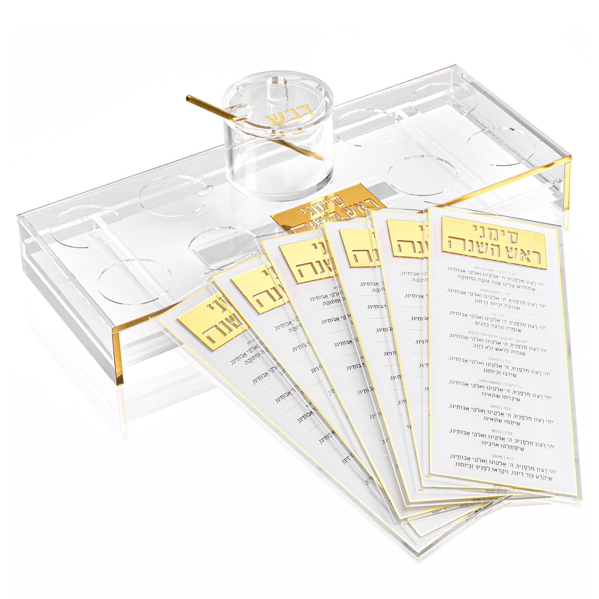 Suspended Simanim Tray Card Set - Maayan Judaica